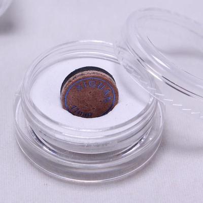 进口西关钻石台球杆皮头桌球杆枪头小头杆斯诺克皮头大头九球杆头