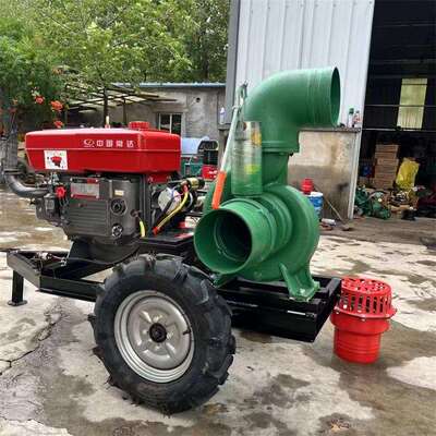 高山梯田柴油抽水泵增加喷枪6寸紧急排涝混流泵
