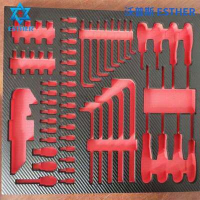 多尺寸汽修抽屉工具车EVA内衬 工具箱雕刻成型冷热压海绵EVA内托