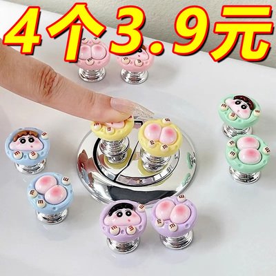 小新马桶按压器创意化妆室马桶水箱按钮辅助神器通用冲水开关按键