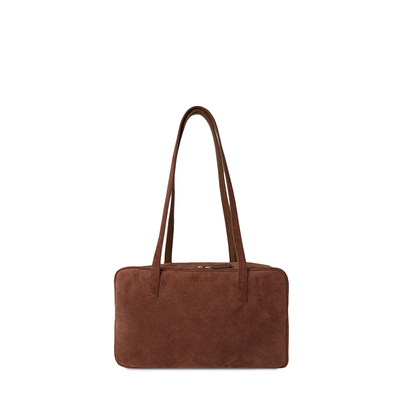 FIBRENO 大号M码麂皮包 浅棕色 DIECI BAGUETTE BAG 29X17.5X10.5