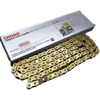 摩托车征和油封链条520HO525HOX型摩托车加厚链条金色油封链条