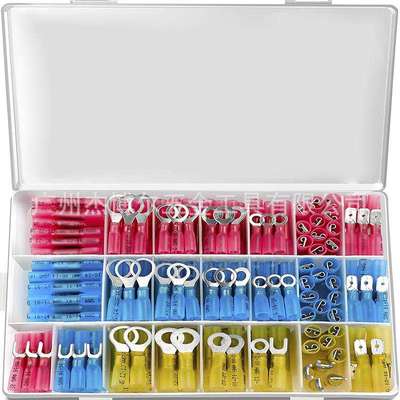 焊锡环 320pcs防水焊锡环接线端子组合盒装绝缘热缩端子 跨境货源