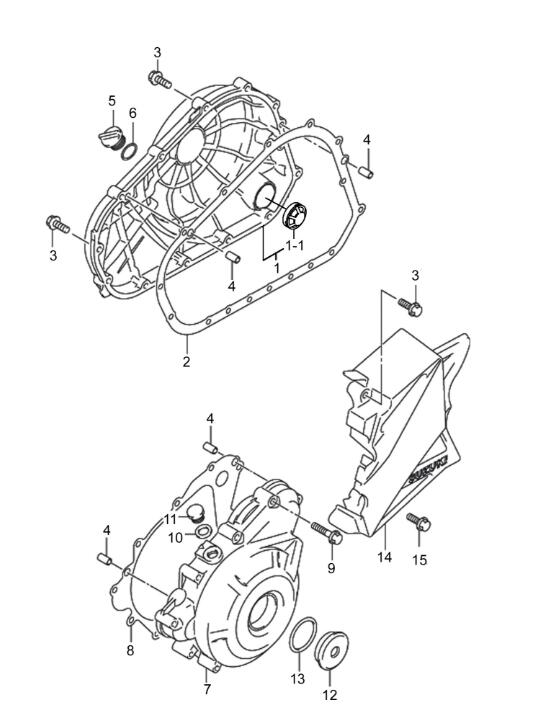 DL250摩托车离合器盖密封垫加油孔塞磁电机盖密封垫链轮盖