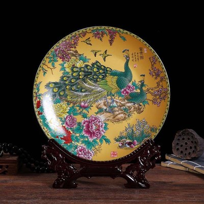 Jingdezdhen porcelain plate Chinese living room home ceramic