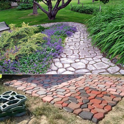 园艺用品工具强化小路造型水泥分割鹅卵石装M修拼花路面大石头模