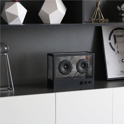 现代创意家居亚Z15195饰品意明克力G透金属扬创声器装饰简约立体