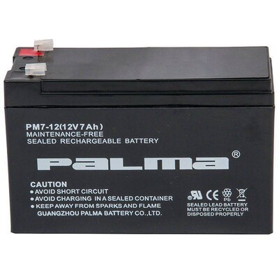 PALMA八马蓄电池PMn7-12 12V7AH UPS/EPS太阳能铅酸免维护电瓶