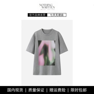 【现货】NOTHING WRITTEN春夏T恤短袖圆领印花宽松休闲棉质上衣女