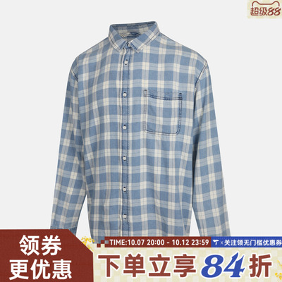 VANS范斯男子Lawson Vintage Indigo运动休闲长袖衬衫VN000U56HEC