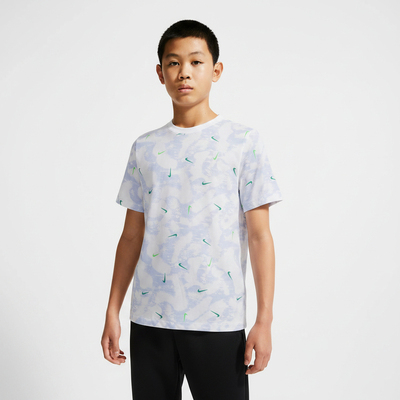 NIKE耐克大童K NSW LBR AOP TEE印花运动休闲短袖T恤II0458-100