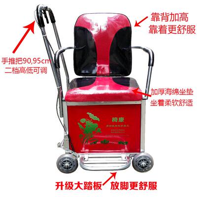 热销BVS7热销老年人小推车可推可坐手推出门散步手扶助行幸福家用