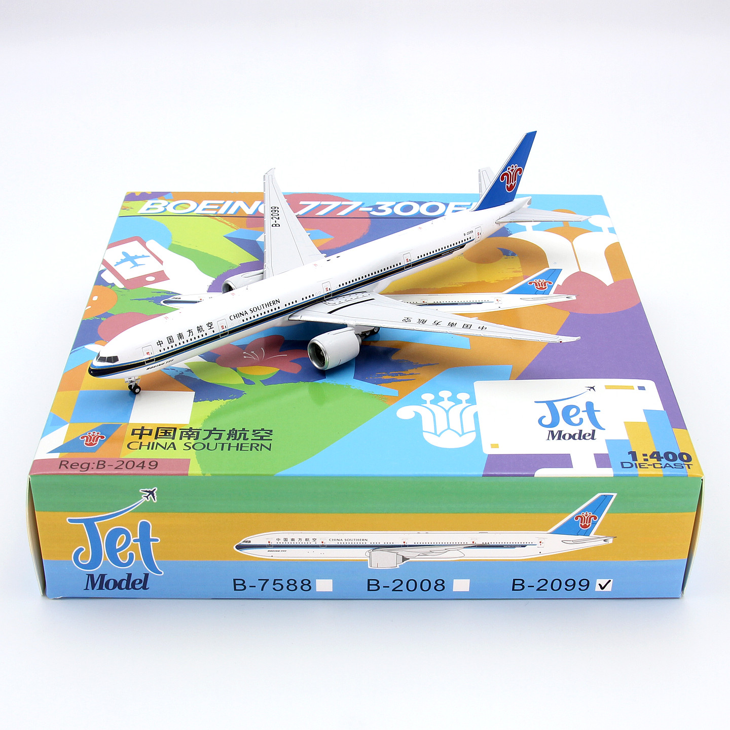 JET中国南方航空B777-300ER B-2008 B-2099 B-7588 飞机模型1/400