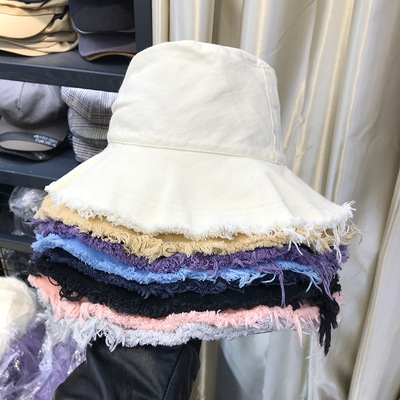 New Style Plain Cotton Women Bucket Hat Female Summer Sun Vi
