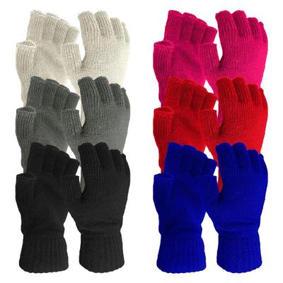 1Pair Half Finger Fingerless Gloves Men's And Women&