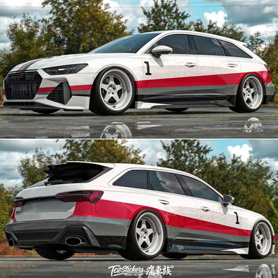 适用于奥迪RS6车贴拉花RS4 S4 A6 A4 A3赛车装饰改X装汽车贴纸贴