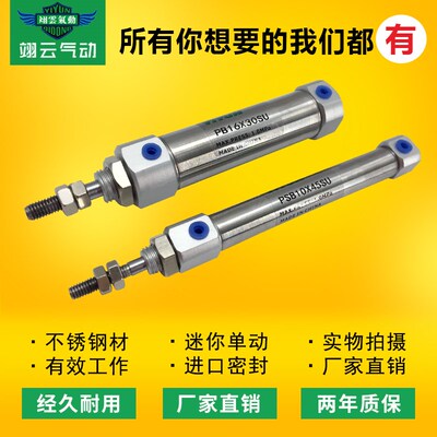 翊云气动笔型气缸PSB/PTB10X10X15X20X25X30X4M5X50X60X75SCB SR
