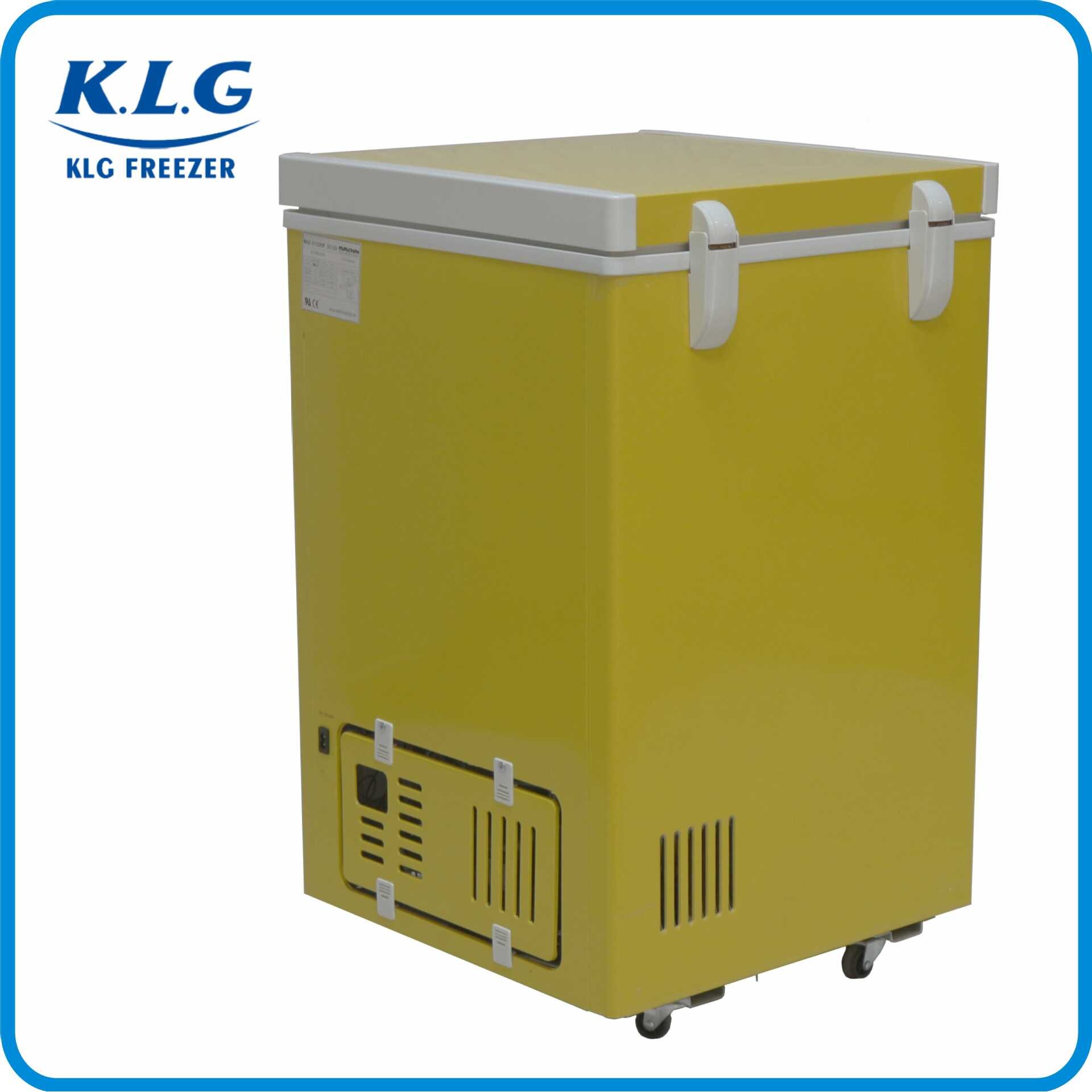108L太阳能冰柜 12V/24V车载直流冰箱 商用移动冷藏柜 冷冻柜 直