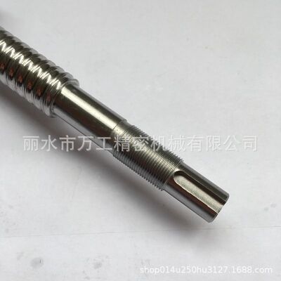 滚珠丝杆SFU2005-4法兰双切边6孔内循环螺母丝杆 带加工铣键槽