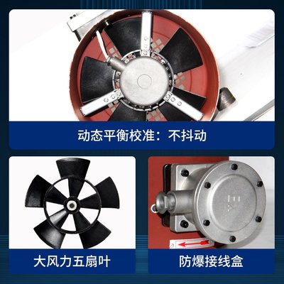 防爆变频电机通风机380V冷却散热风扇BG80A/132/160/180/315AB