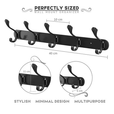 Coat Hooks Wall Mounted (2 Pack) - StHainless Steel Wall Hoo