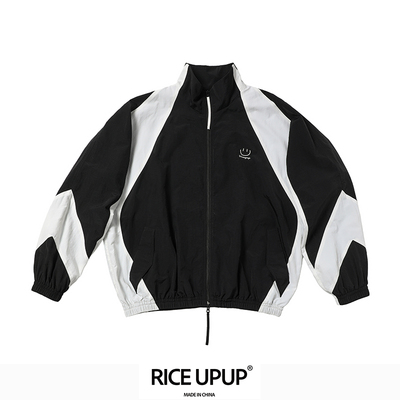 RICEUPUP“高兴笑脸”黑白尼龙刺绣套装