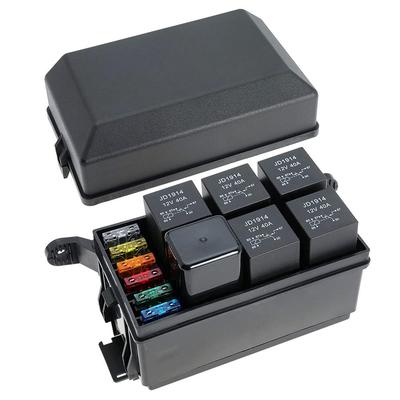 12V继电器盒6槽继电器座6路ATC/ATO保险丝继电器盒保险丝座继电器