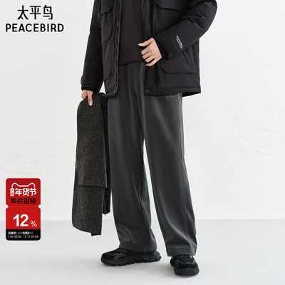 【商场同款】太平鸟男装 2025年冬季新款直筒卫裤休闲裤B2GMF4531
