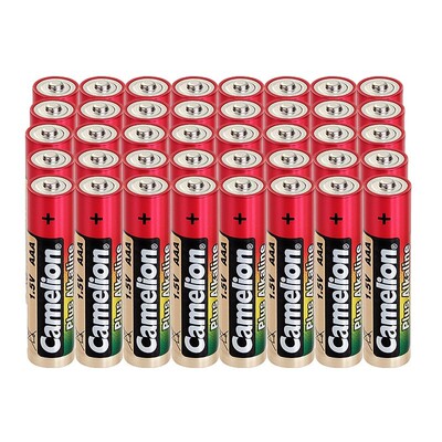 飞狮(Camelion)碱性电池 干电池 LR0E3/AAA/7号 电池 40节 鼠标/