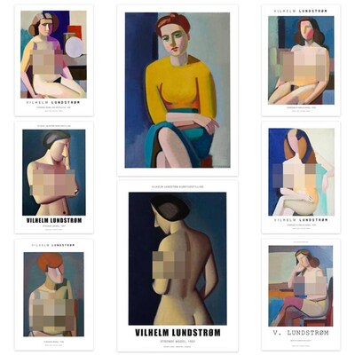 荷兰PSTR StiudioVilhelm Lundstrom立体主义人像装饰画