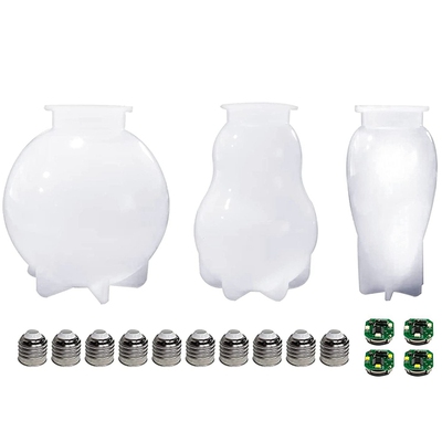 新品Sialicone Resin Mold 3 Pieces of LED Bulb Silicone Mold