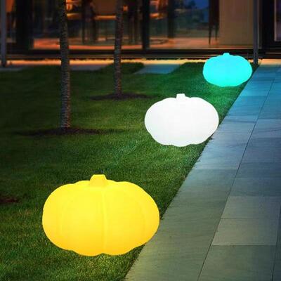 观庭院户外南瓜落PIL装地灯防水别墅太阳能充电花园灯景围草坪饰