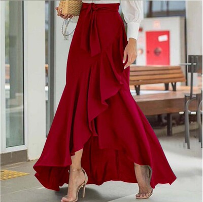 Irregular buttocks wrapped fishtail skirt 不规则包臀鱼尾裙女