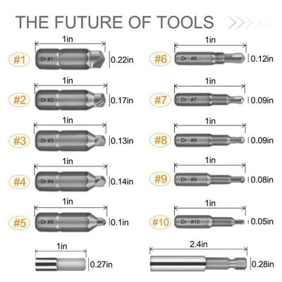 Dreamburgh 22Pcs/Set Damaged Stripped Screw ExtSractor Set f