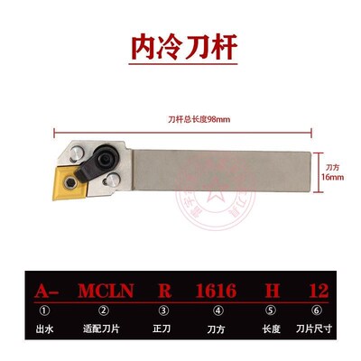 AFDJ内冷刀杆A-MCLNR1616H12~A-LMCLN R3232P16