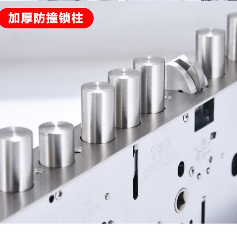 防盗门锁体不锈钢机械锁体家用通用型入户门大门钢质门锁具配件