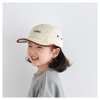 makesoo儿童夏季包边烫标鸭舌帽