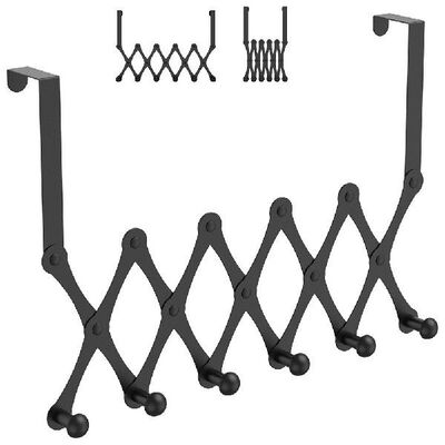 极速Hooks Over The Door 6 Hooks Home BathroomP Organizer Rac