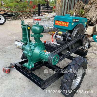 农田柴油机抽水泵柴油机拖车款混流泵农业浇地排涝抽水机
