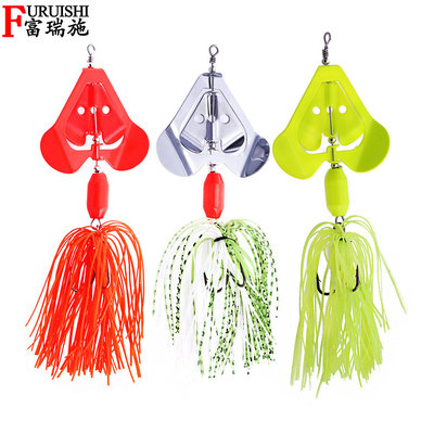 水面拖拉机20g buzzbait路亚饵胡须佬复合旋转亮片撞水花鲈鱼