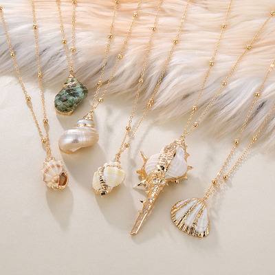 极速2022 Boho Conch Shells Necklace SeJa Beach Shell Pendant