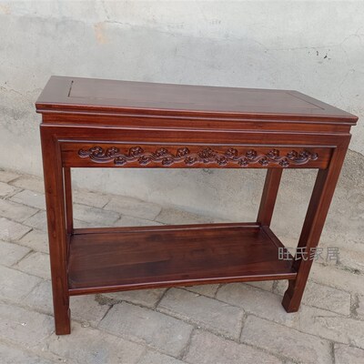 纯实木沙发边几角几窄边卓边柜盆景架客厅鱼缸架奇石架长条桌简约