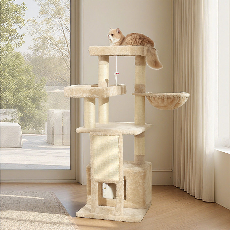 宠物玩具猫爬架剑麻毛绒一体猫抓板猫抓柱猫树猫窝猫架