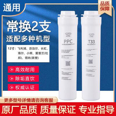 适配净水器滤芯常换复合PPC活性炭T33海尔`飞利浦`苏泊尔家用直饮