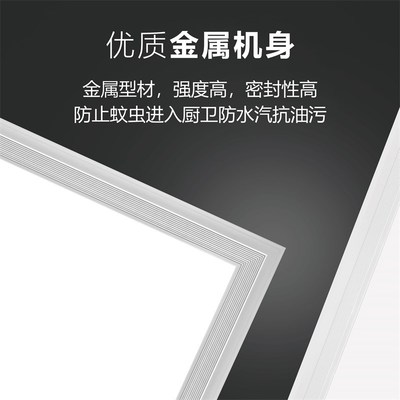 集成吊顶led灯 厨房卫生间灯铝扣板嵌入式30x30x60x300x600平板灯