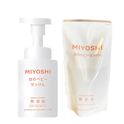 日本三芳MIYOSHI婴幼宝宝儿童洗面奶洁面乳泡沫型无添加250ml