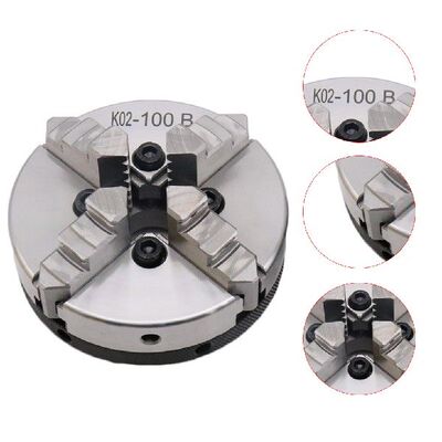 好货4-Jaw 3-jaw Manual Lathe Chuck 45 Steel Self-centering