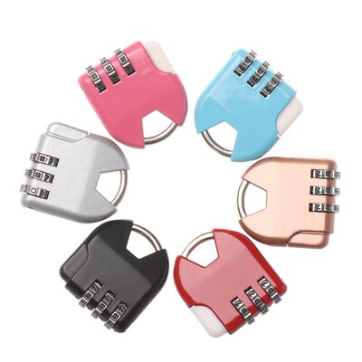 好货3 Dial Digit Number Code Password Combination Padlock Se