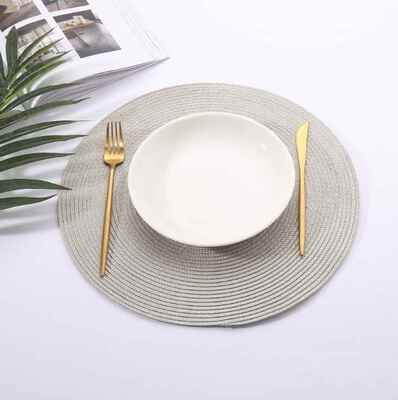 新品4pcs PP Dinjing Table Mat Woven Placemat Pad Heat Resist