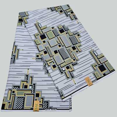 African wax fabric golden 6yard非洲蜡染布金粉24S印花安卡拉棉